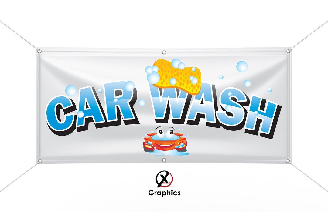 Car Wash Vinyl Banner Advertising Sign Full Color Any Size Indoor ...