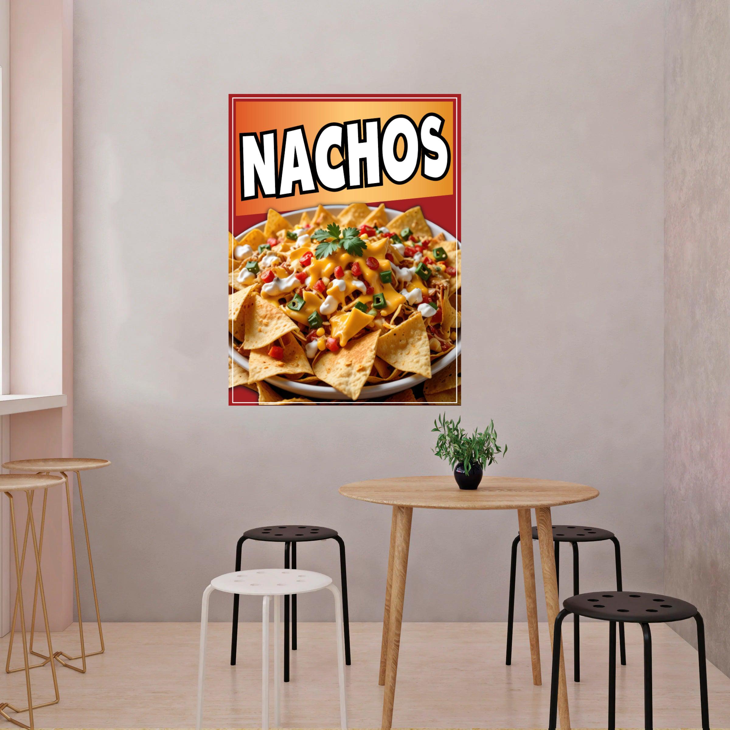 Nachos Sign Decal Window Sticker Truck Concession Vinyl Restaurant ...