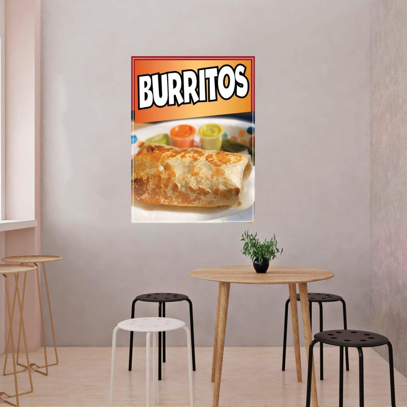 Burritos Decal Window Sticker Mexican Food Truck Concession Vinyl ...