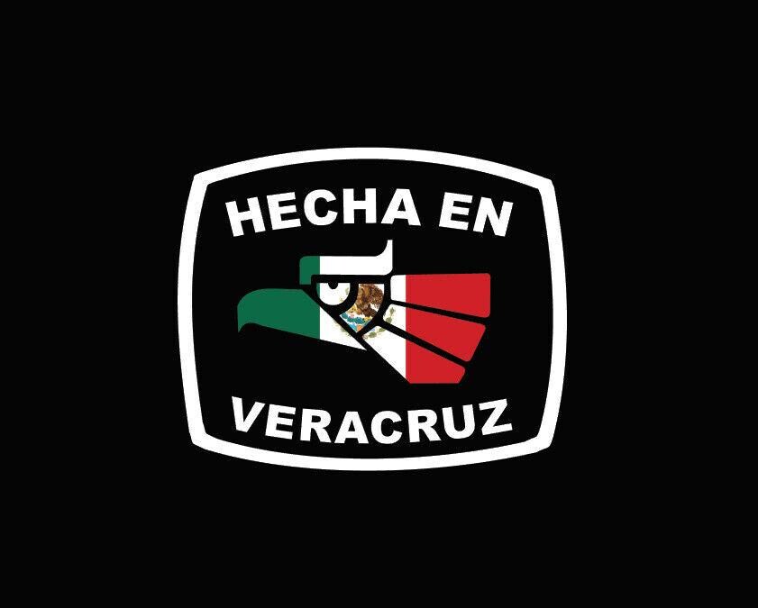 Hecha En Veracruz Letters Decal Car Window Laptop Flag Vinyl Sticker ...