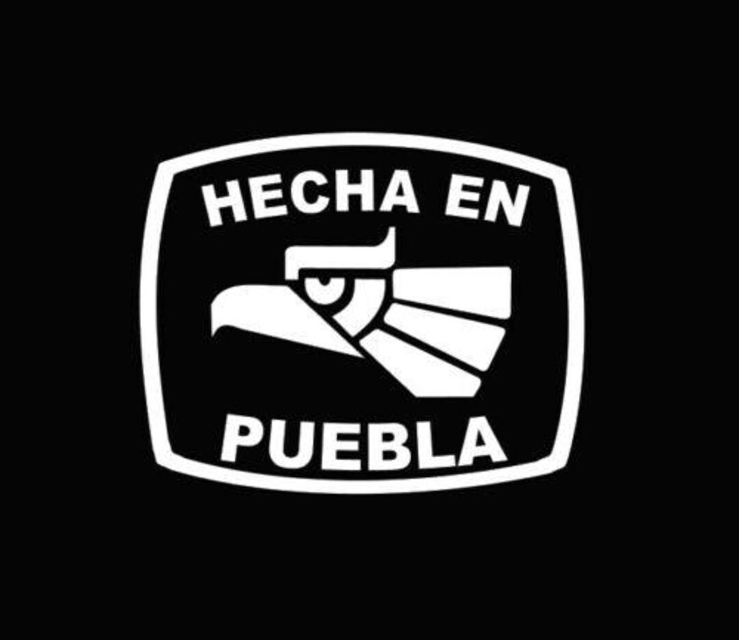 Hecha En Puebla Letters Decal Car Window Laptop Flag Vinyl Sticker ...