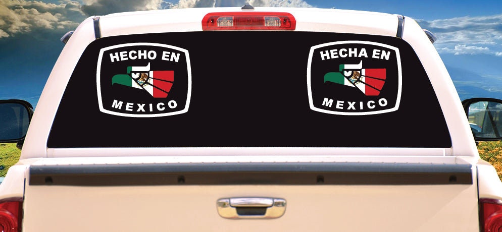 Hecho En Mexico Letters Decal Car Window Laptop Flag Vinyl Sticker Mexico Mexican Sticker ...