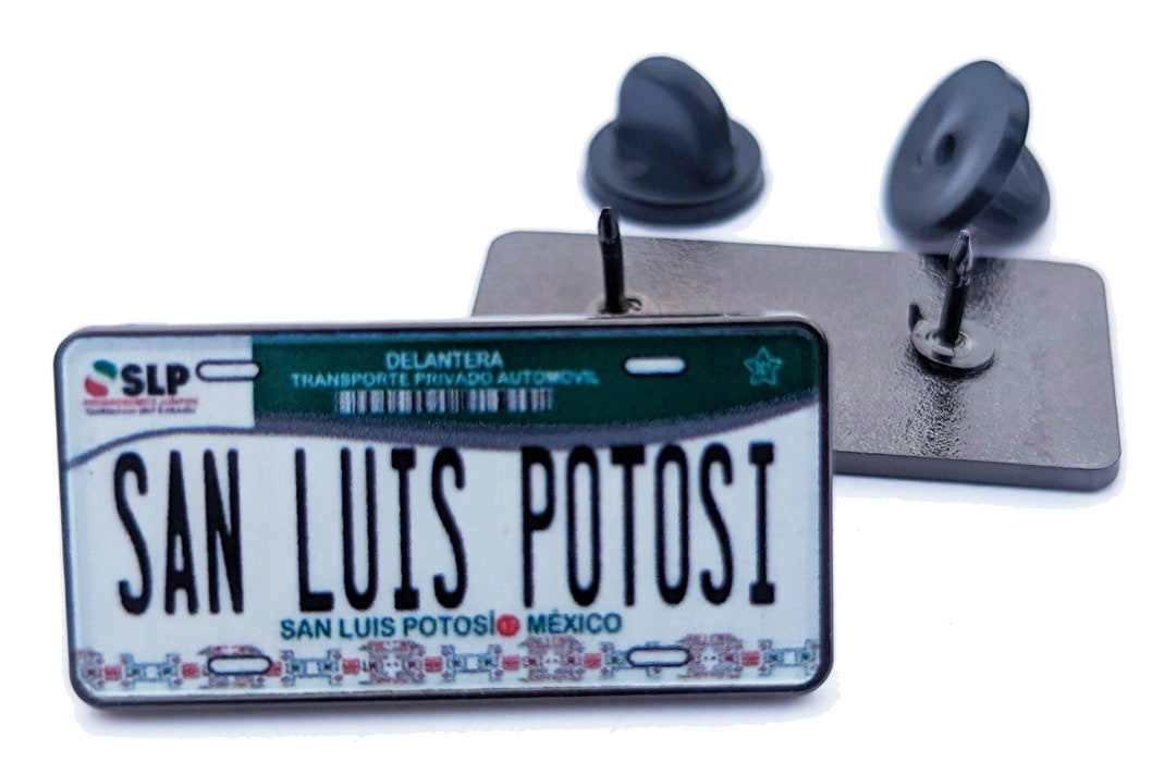 San Luis Potosi Car Plate Pin for Caps and Clothing Enamel Badge Pin ...