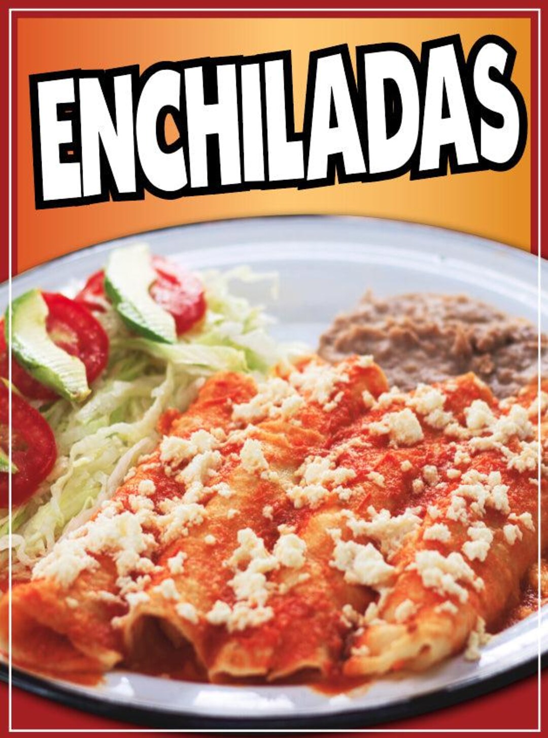 Enchiladas Decal Window Sticker Mexican Food Truck Concession Vinyl ...
