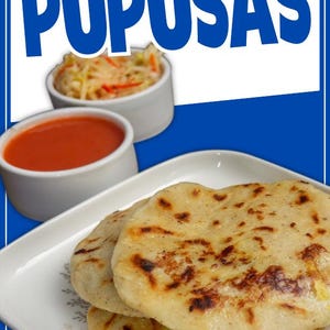 Pupusa Sign Window Sticker Salvadorian Food Truck Concession Vinyl ...