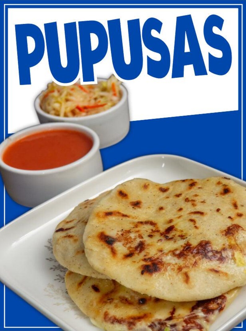 Pupusa Sign Window Sticker Salvadorian Food Truck Concession Vinyl ...