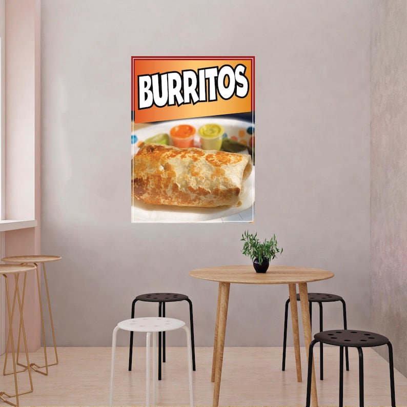 Burritos Decal Window Sticker Mexican Food Truck Concession Vinyl ...