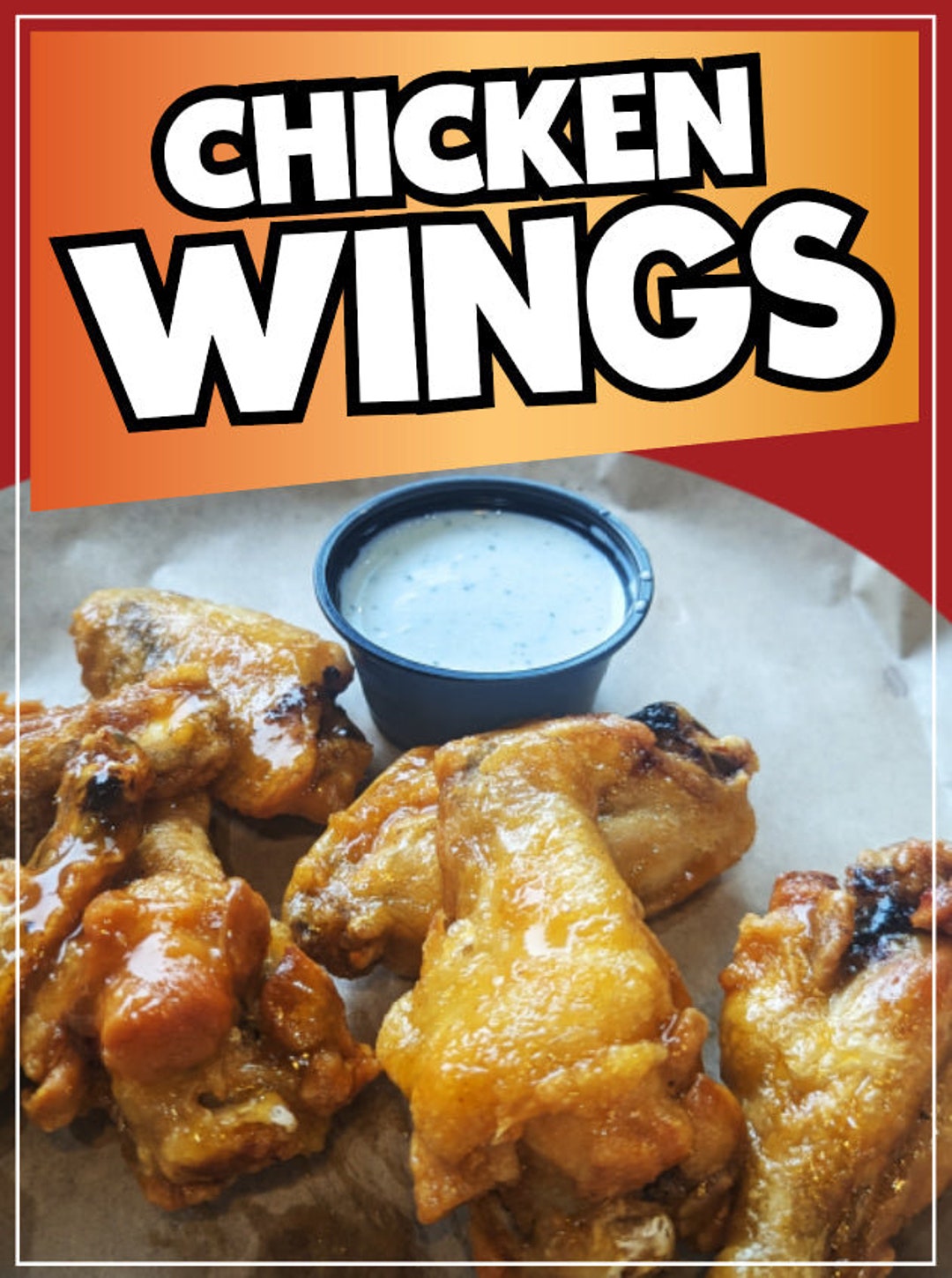 Chicken Wings Sticker Window Sticker Truck Concession Vinyl Restaurant ...