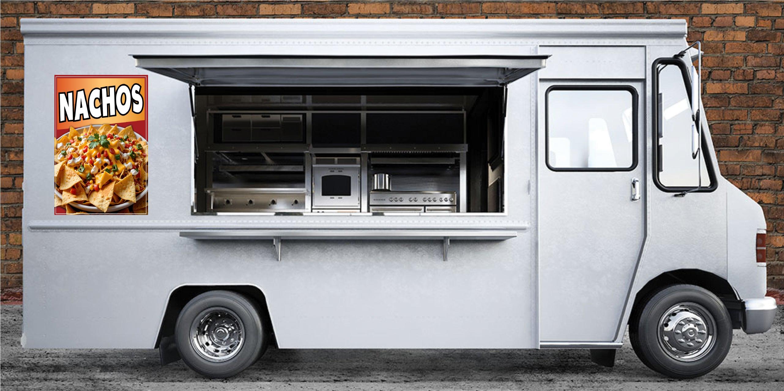 Nachos Sign Decal Window Sticker Truck Concession Vinyl Restaurant ...