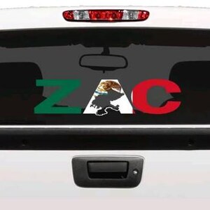Zacatecas Letters Decal Car Window Laptop Map Vinyl Sticker Mexico ...