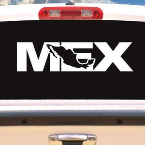 Mexico Letters Decal Car Window Laptop Map Vinyl Sticker Estado DF Mex ...