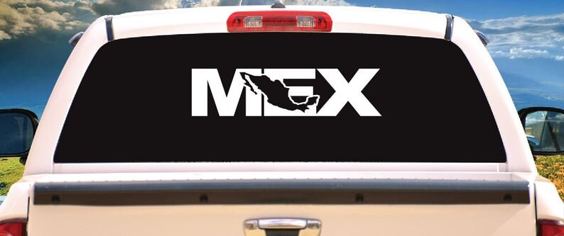 Mexico Letters Decal Car Window Laptop Map Vinyl Sticker Estado DF Mex ...
