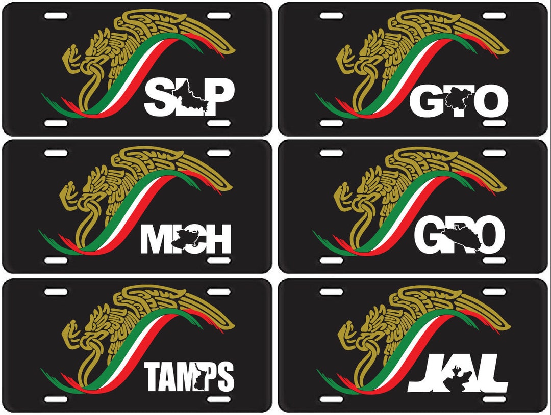 Mexican Logo Car Plate Aluminum License Plate Gobierno De Mexico Logo ...