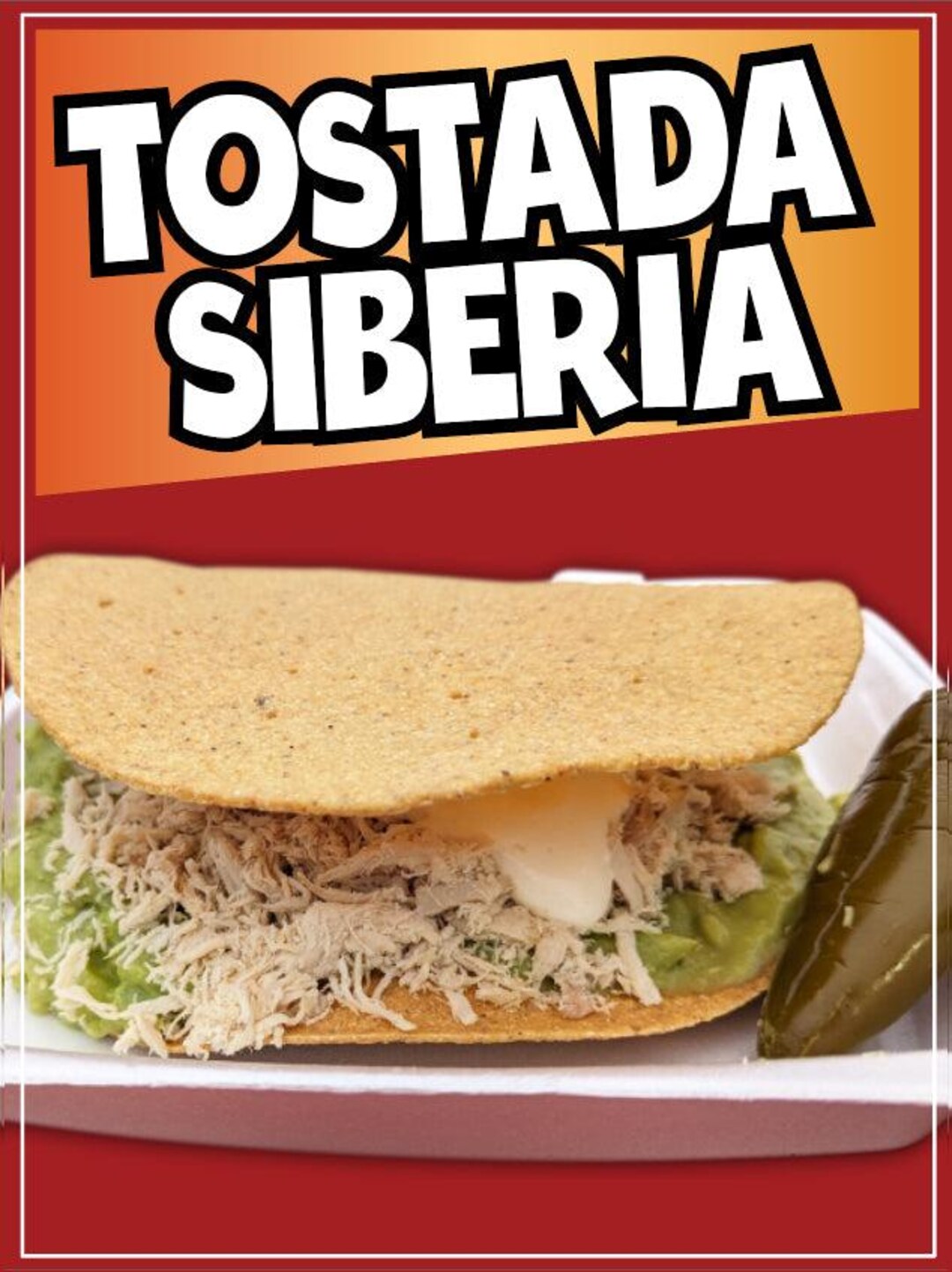 Tostada Siberia Sticker Window Decal Truck Concession Vinyl Restaurant ...
