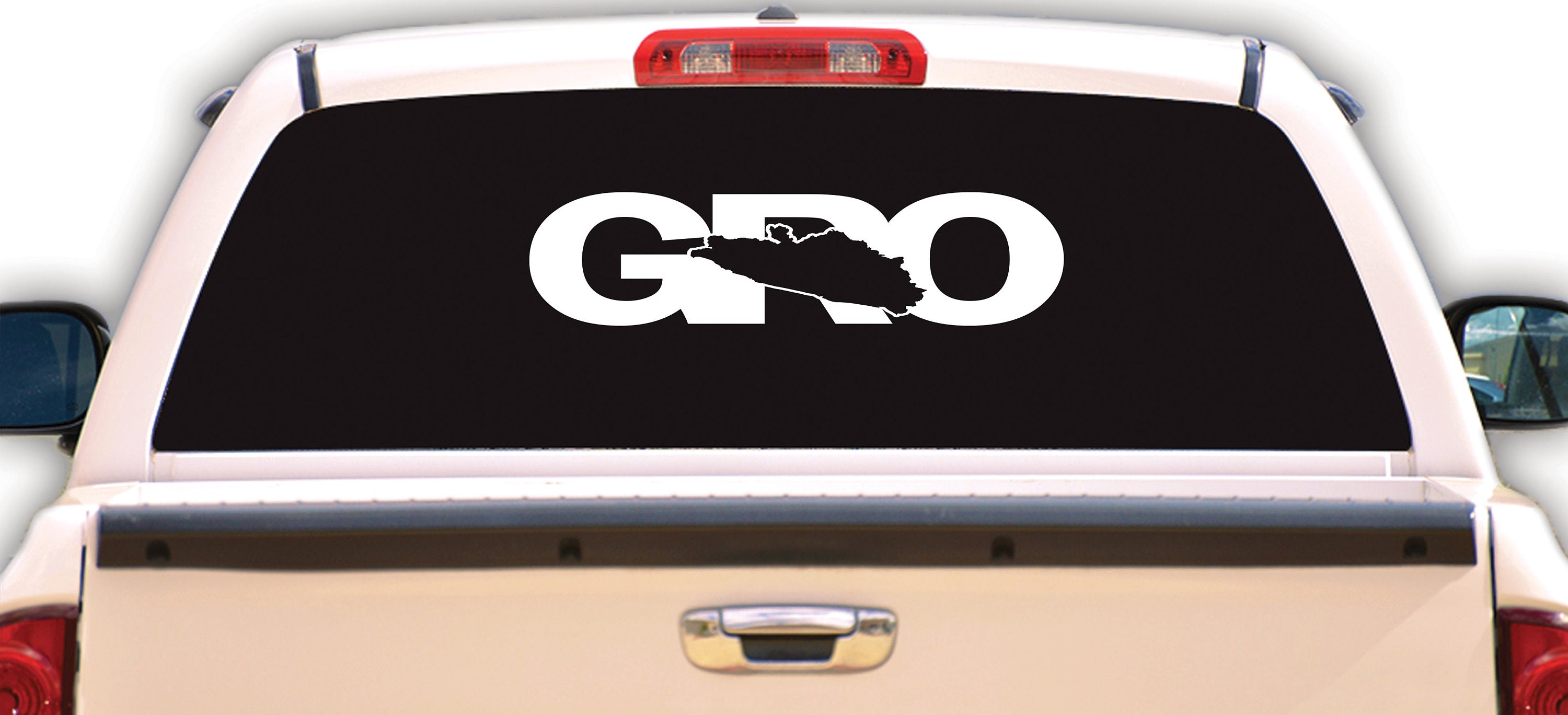 GRO Letters Decal Car Window Laptop Map Vinyl Sticker Guerrero Mexico ...