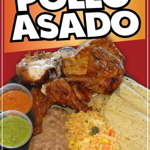 Pollo Asado Decal Window Sticker Mexican Food Truck Concession Vinyl ...