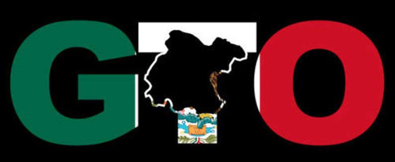 GTO Letters Decal Car Window Laptop Map Vinyl Sticker Estado Guanajuato ...