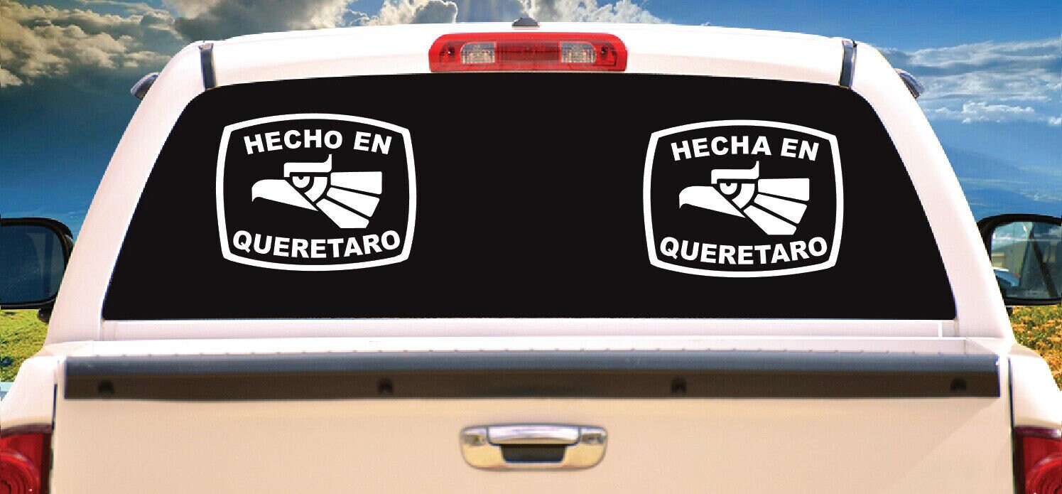 Hecha En Queretaro Letters Decal Car Window Laptop Flag Vinyl Sticker ...