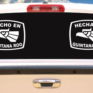 Hecho En Quintana Roo Letters Decal Car Window Laptop Flag Vinyl Sticker Mexico ROO Mexican ...
