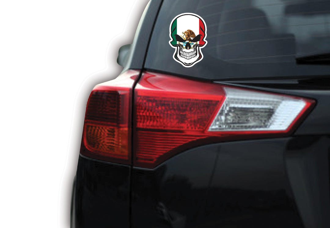 Mexican Skull Decal Car Window Laptop Vinyl Sticker Human Skeleton ...