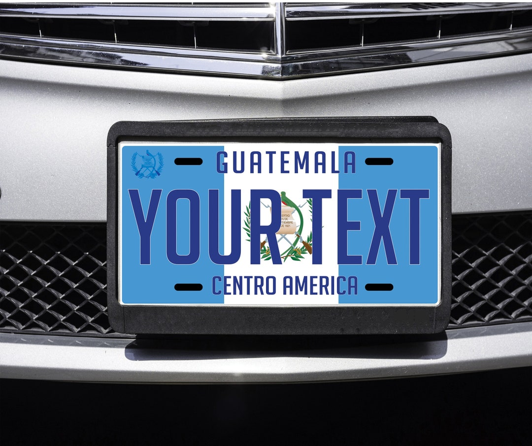 Guatemala Car Plate Aluminum License Plate Chapin CUSTOMIZED Car Plate ...