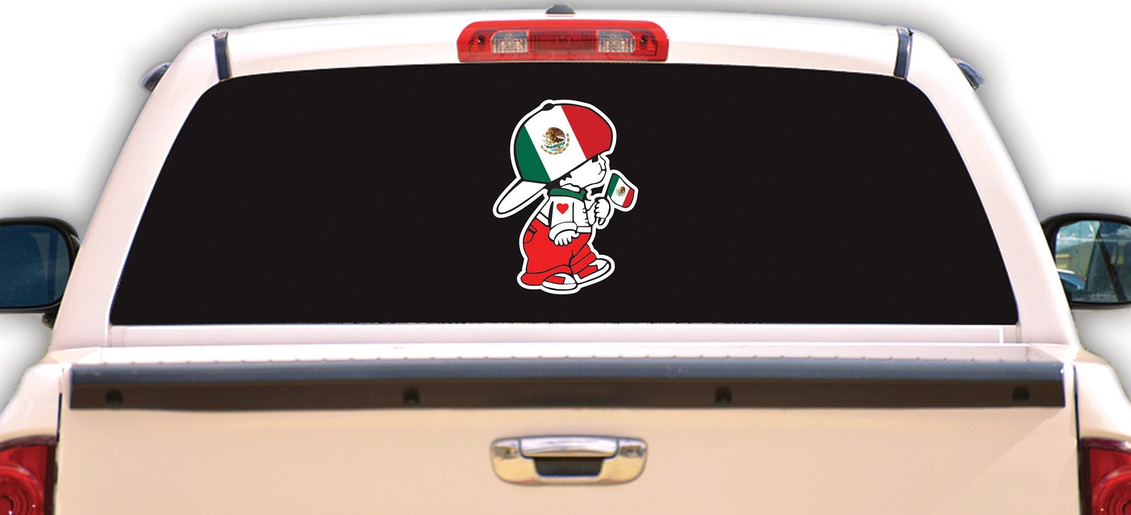 Mexican Boy Decal Car Window Vinyl Sticker Mexico Flag With Boy Sticker ...