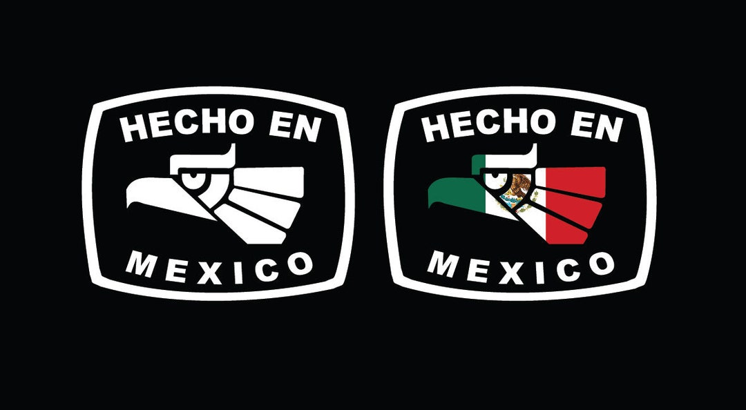 Hecho En Mexico Letters Decal Car Window Laptop Flag Vinyl Sticker Mexico Mexican Sticker ...