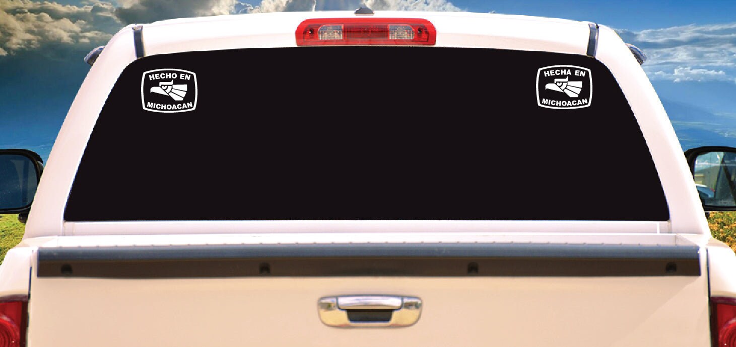 Hecho En Michoacan Letters Decal Car Window Laptop Flag Vinyl Sticker ...