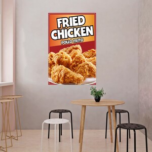 Fried Chicken Window Sticker Food Truck Concession Vinyl Restaurant ...