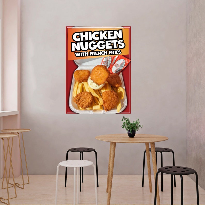 Chicken Nuggets With Fries Sticker Window Decal Truck Concession Vinyl ...
