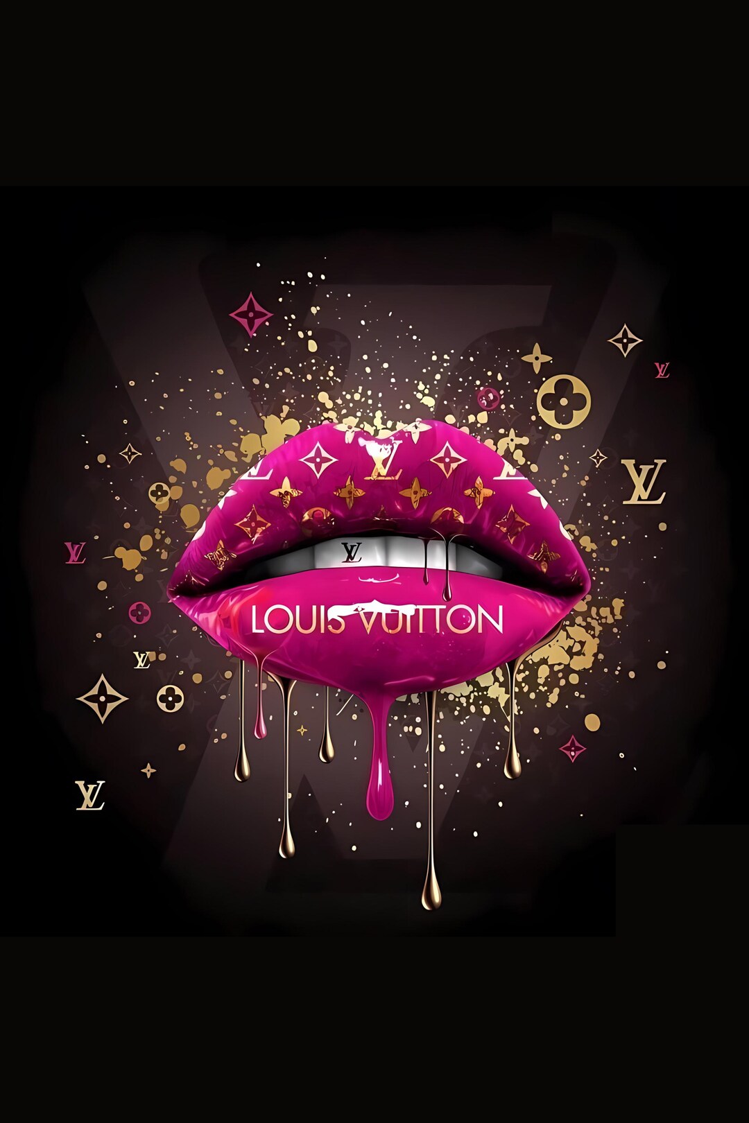 Louis Vuitton Lips Digital Poster Glamorous and Bold Wall Art - Etsy UK