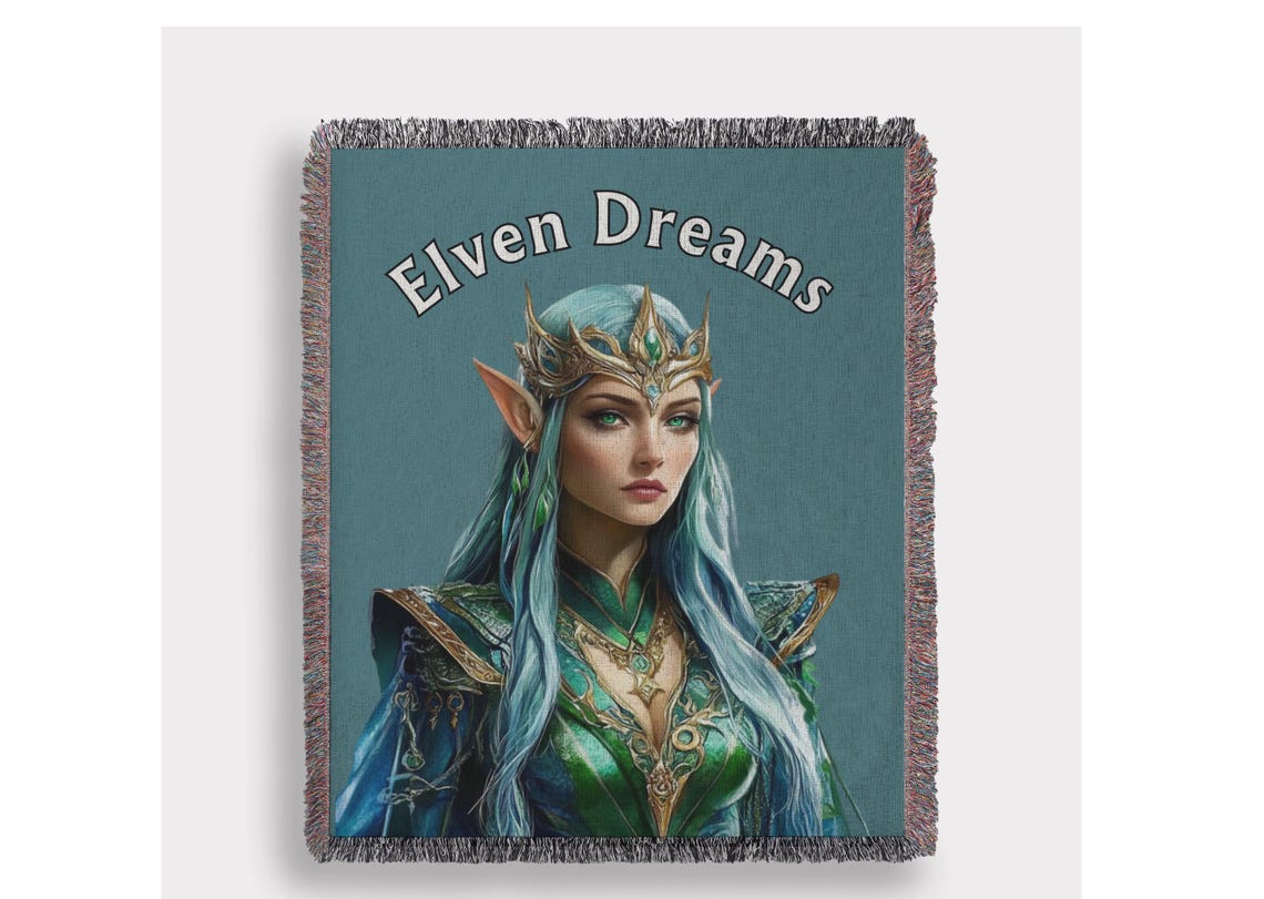 Elven Dreams, Elf Queen, Woven Blanket, Great Christmas Gift, Cute and ...
