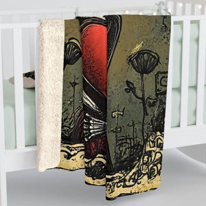 Goth Valentine's Day Blanket, Gothic Home Decor, Emo Heart Throw, Soft ...