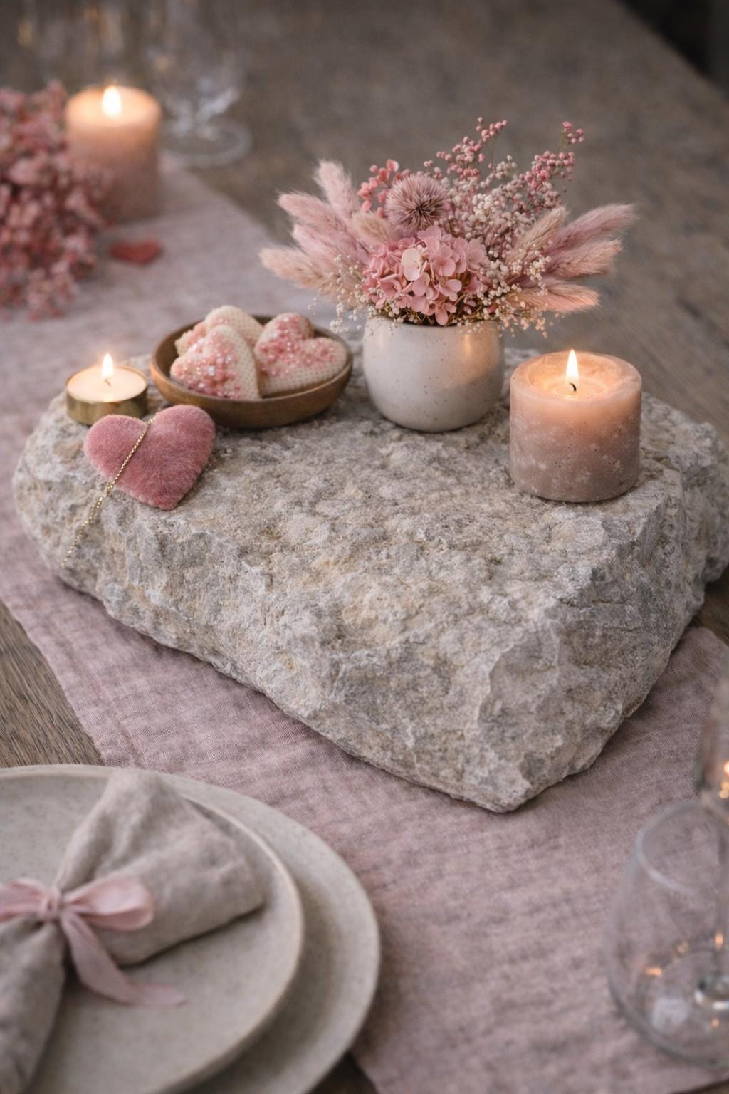 Limestone Slab Pieces, Rustic Stone Tablescape, Sculptural Home Accent ...