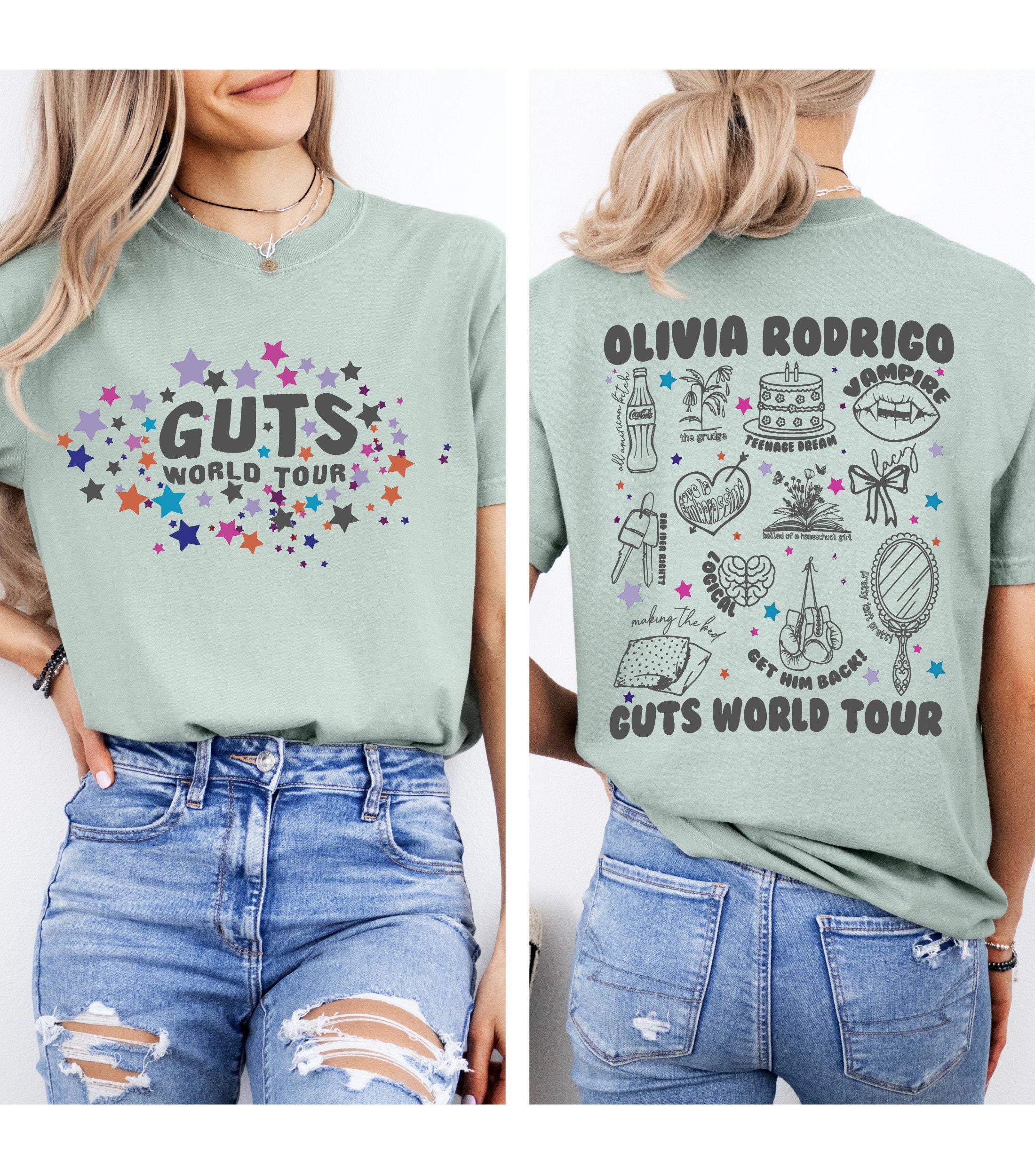 Comfort Colors Olivia Rodrigo Guts World Tour Shirt, Guts Tour 2024 ...