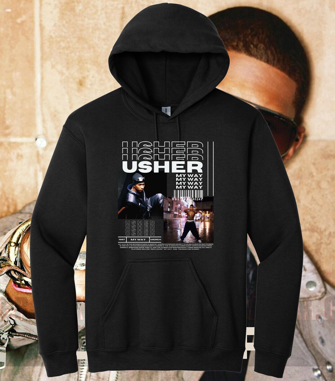 Usher 2024 Tour Hoodie, Usher World Tour Hoodie, Usher Past Present ...