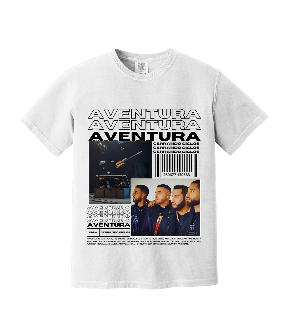 Aventura Tour Shirts, Aventura Tour T-shirts, Cerrando Ciclos Shirt ...