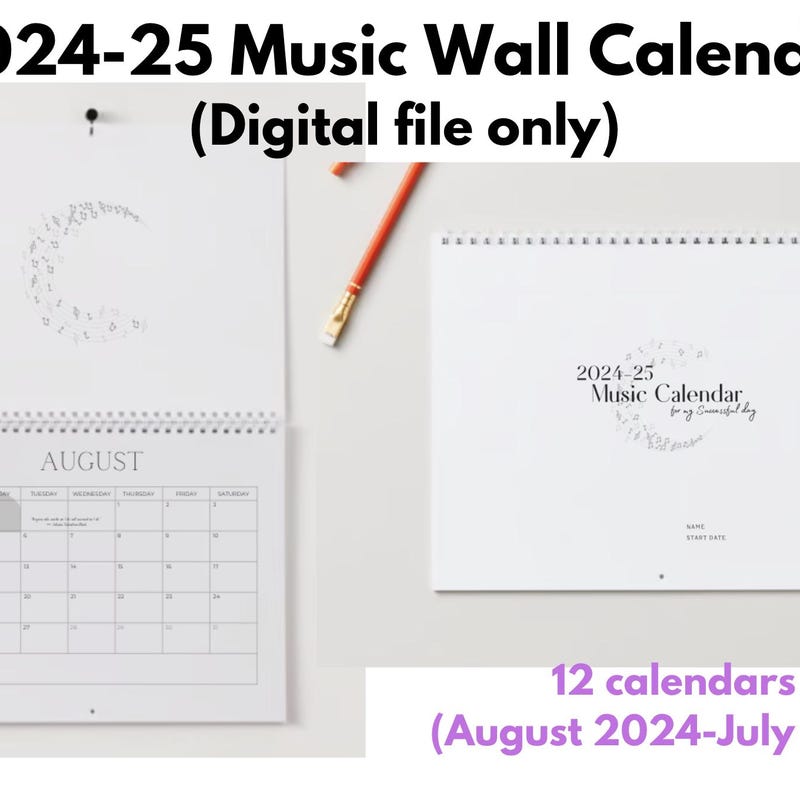 Music Calendar - Etsy UK