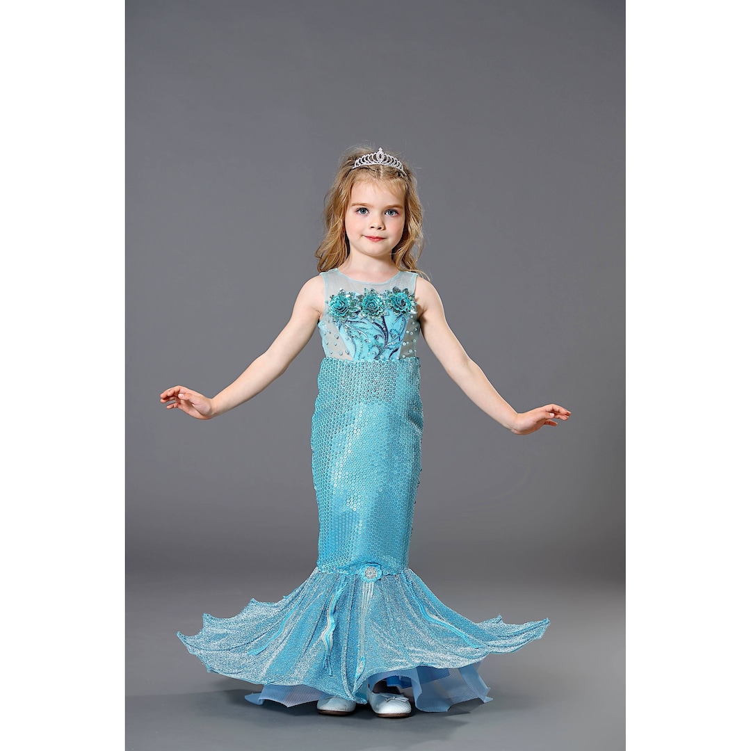 Mermaid Dress for Girl Mermaid Dress Toddler Mermaid Costume Kids - Etsy