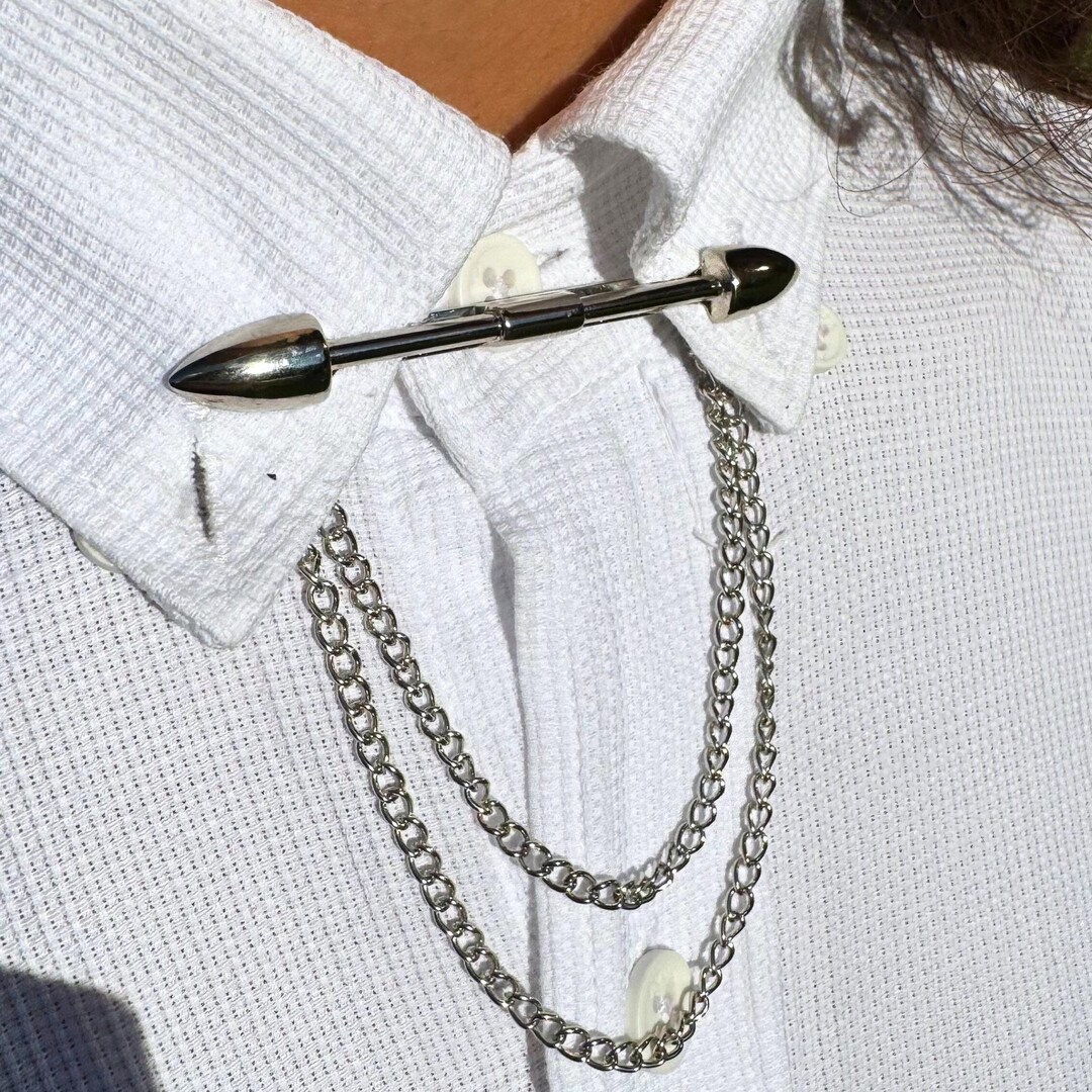Silver Plated Collar Bar | Casual Costume Jewelry, Unisex Jewelry Gifts ...