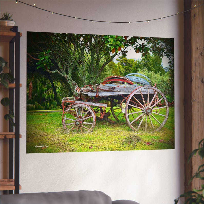 Rustic Wagon Paper Print - Etsy