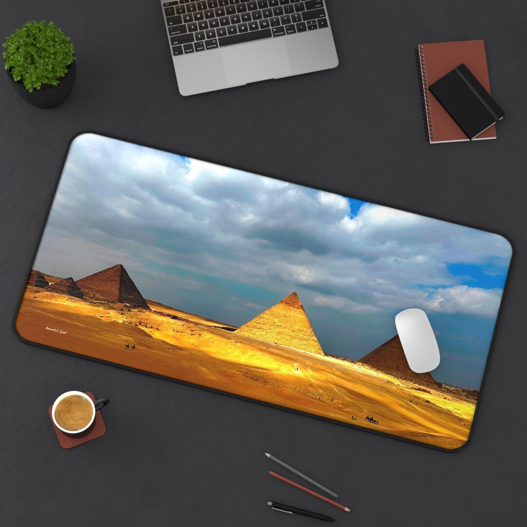 Great Pyramids of Giza Desk Mat | Panoramic Mouse Pad or Play Mat ...