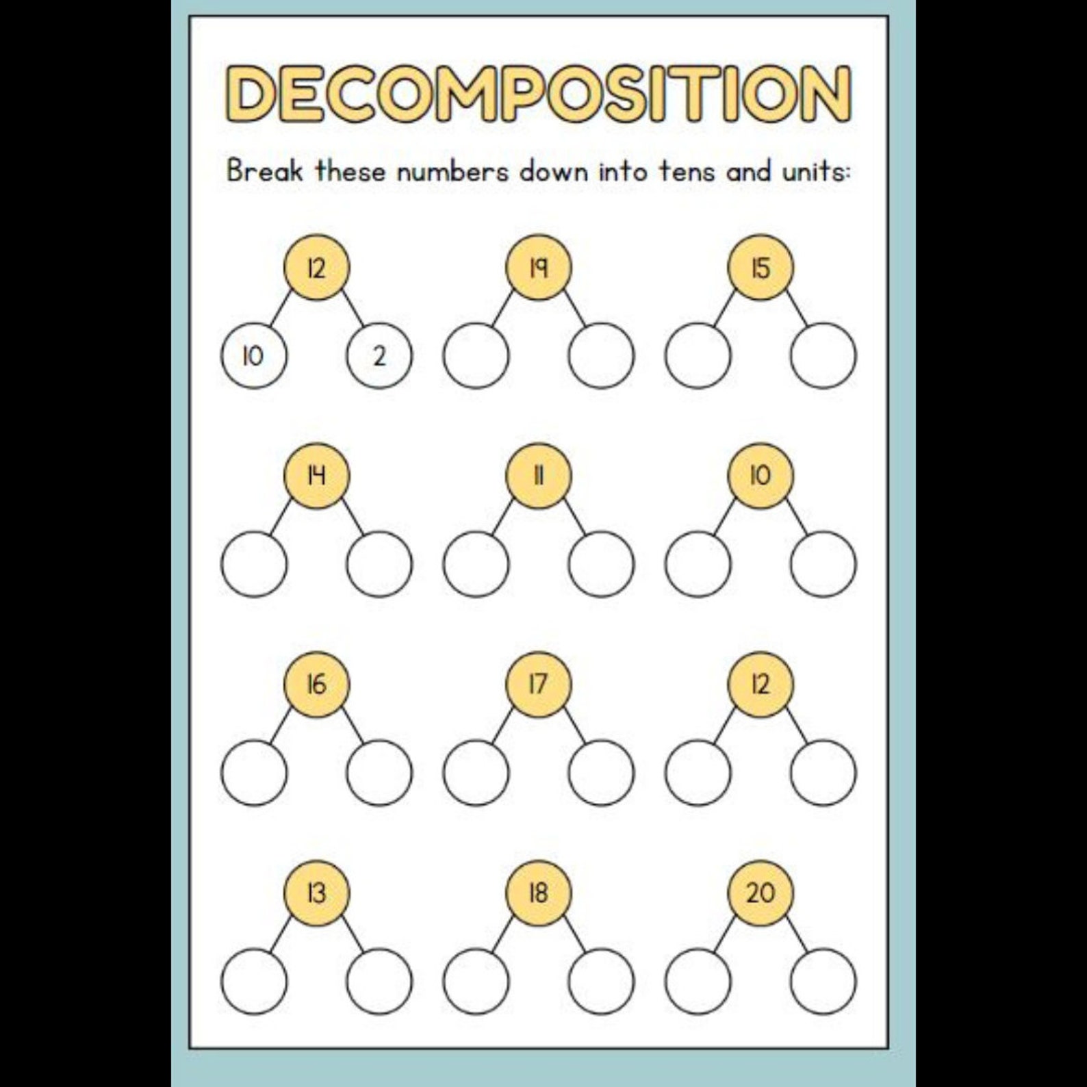 Kids Printable Math Worksheets, 1st and 2nd Grade Printable Worksheets ...