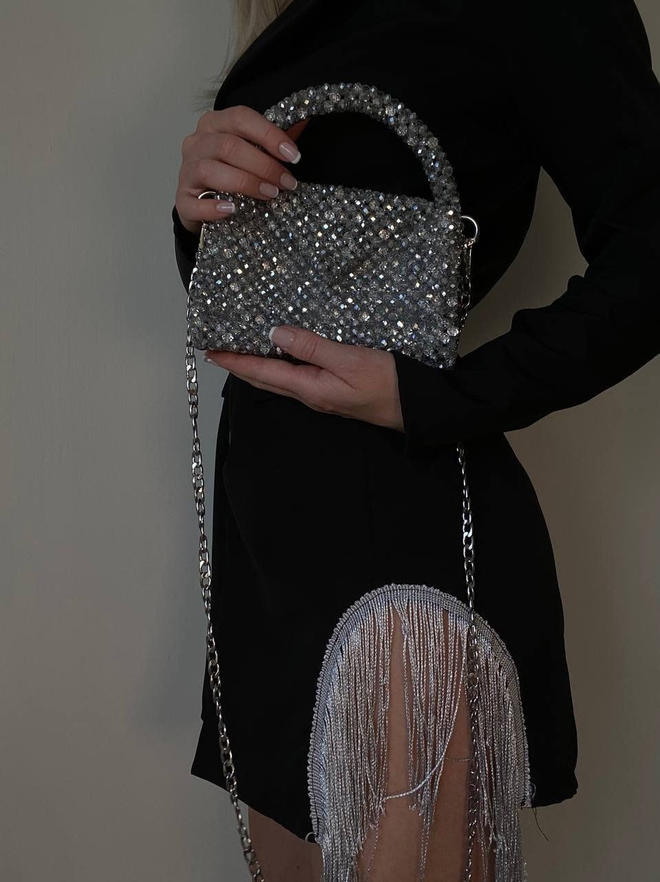 Handmade Crystal Beaded Bag, LUXURY Bead Bag, Women Bead Bag, Crystal ...