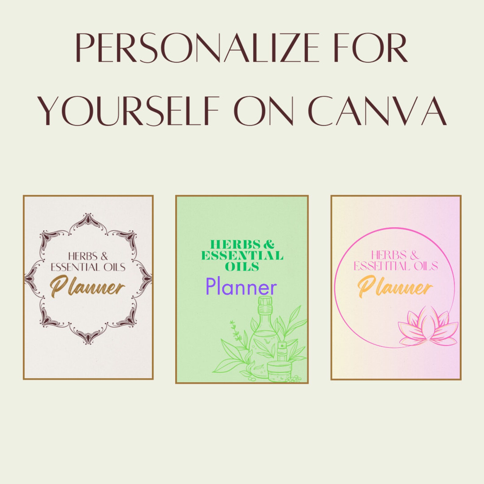 Herb and Essential Oil Planner Canva Template Customizable Printable - Etsy