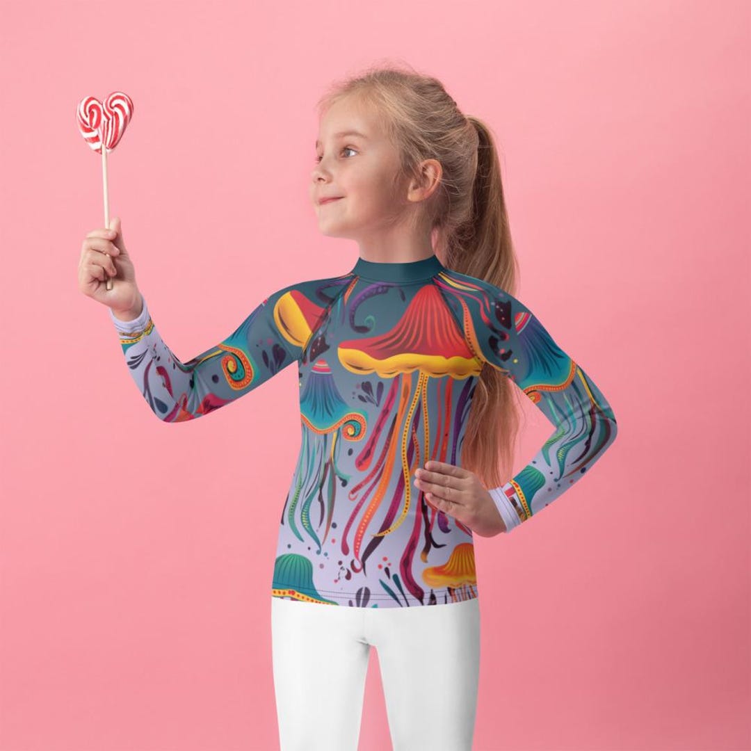 Kids Jellyfish Design Rash Guard! Jellyfish Children Rash Guard ...