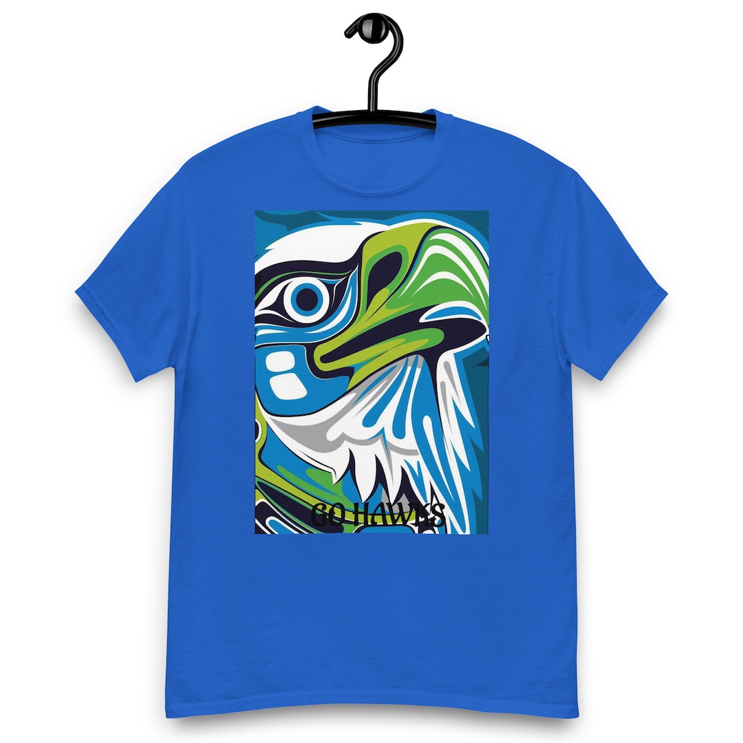 Men's Classic Tee Seattle Seahawks ,native Art , Sportswear ,gildan ...