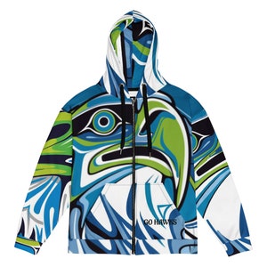 Zip Hoodie , Seattle Seahawks ,native Art , Sportswear , - Etsy