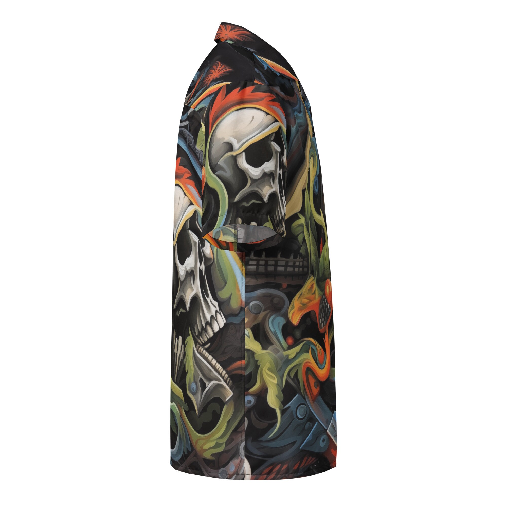 Unisex Button Shirt TATTOO Design ,modern Art, Design Tropical Shirts ...