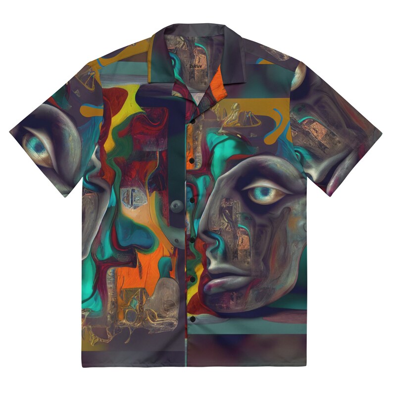 Button Shirt Picasso Design Modern Art Design Tropical Shirts Dress ...